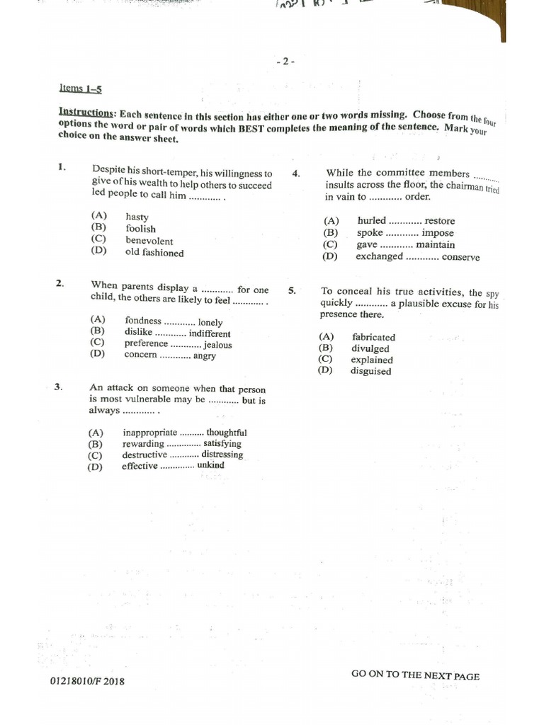 CSEC-English A-P1-Jun 2018 PDF | PDF