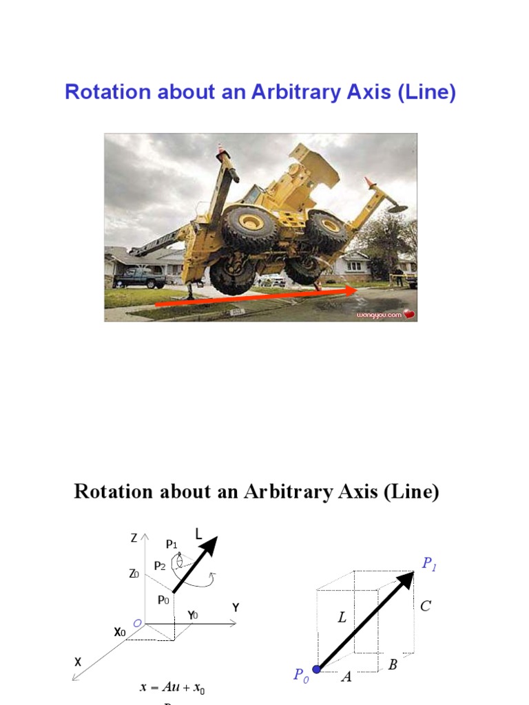 Rotation About Arbitrary Line PDF | PDF | Rotation | Linear Algebra