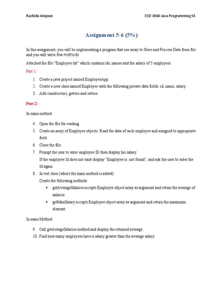 Assignment 5 - 6 | PDF