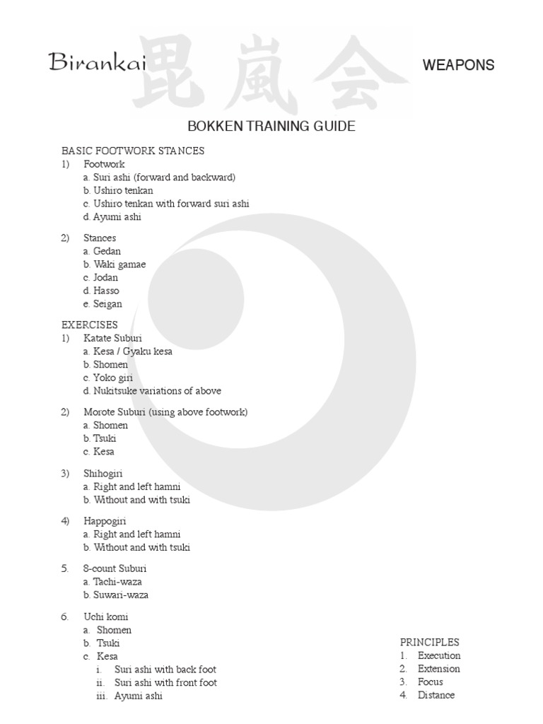 Birankai: Bokken Training Guide | PDF | Swordsmanship | East Asian ...