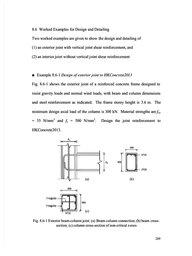 (PDF) 13.1a Beam-Column Joints Design Examples - pp.269-277 - CIVL3320 ...