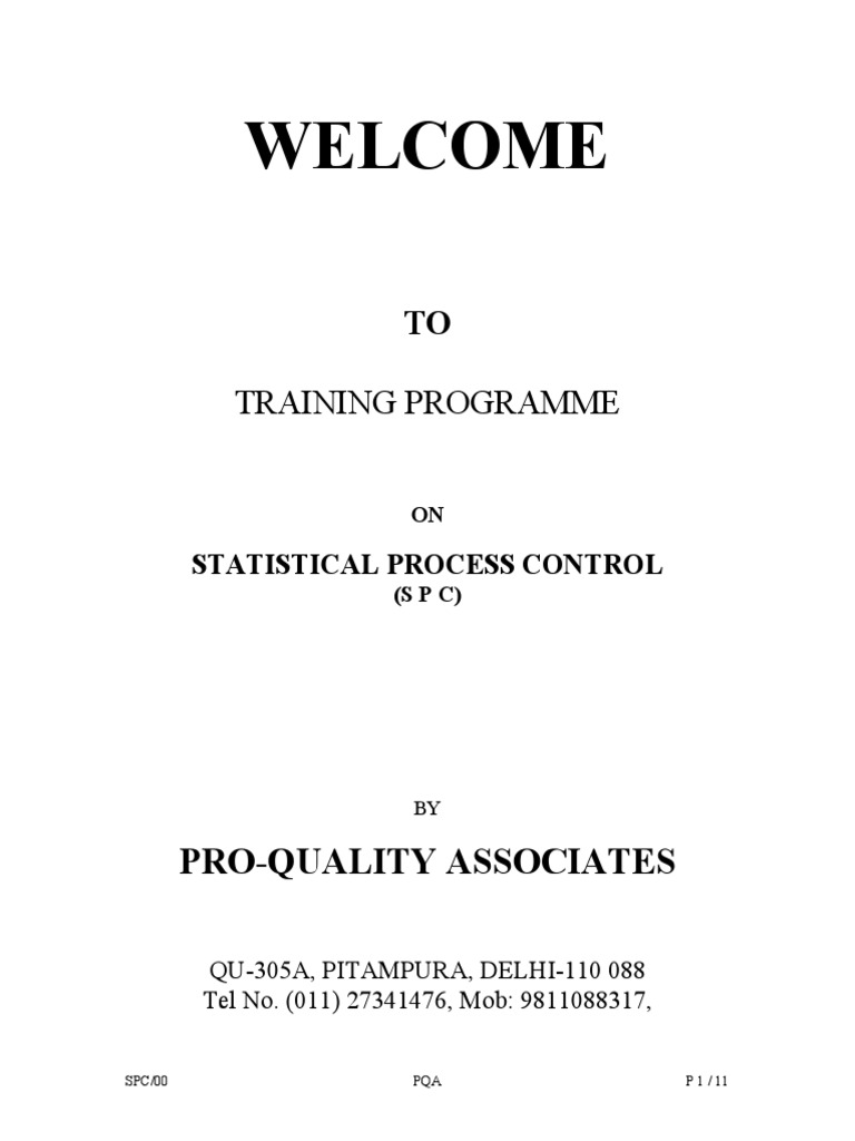 Welcome: Training Programme | PDF | Statistics | Normal Distribution