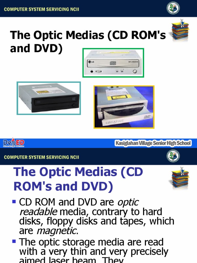 The Optic Medias (CD ROM's and DVD) | PDF | Cd Rom | Compact Disc