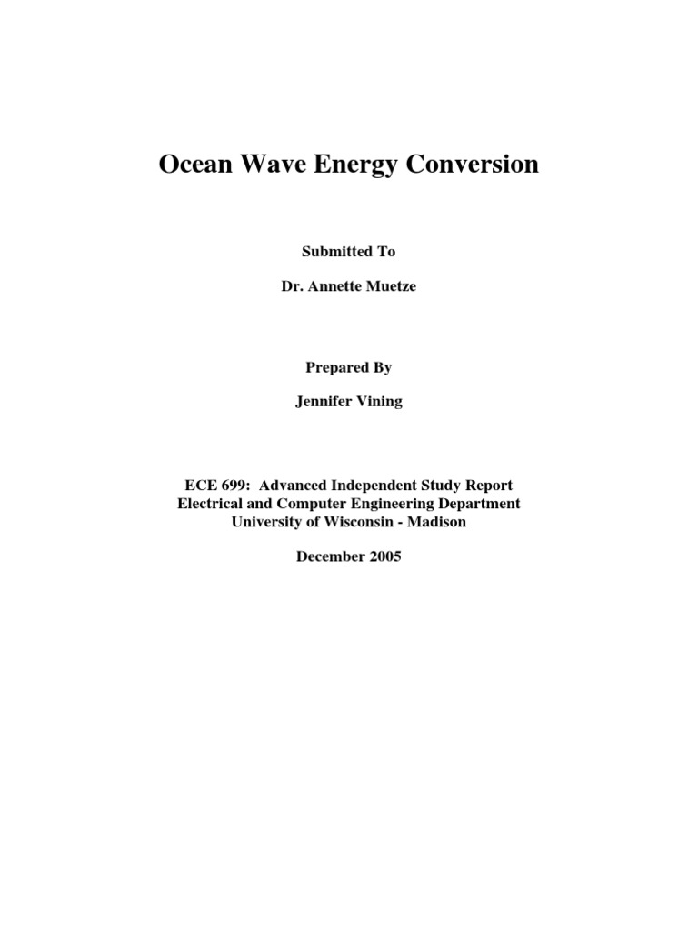 Wave Energy Conversion | PDF | Tide | Buoyancy