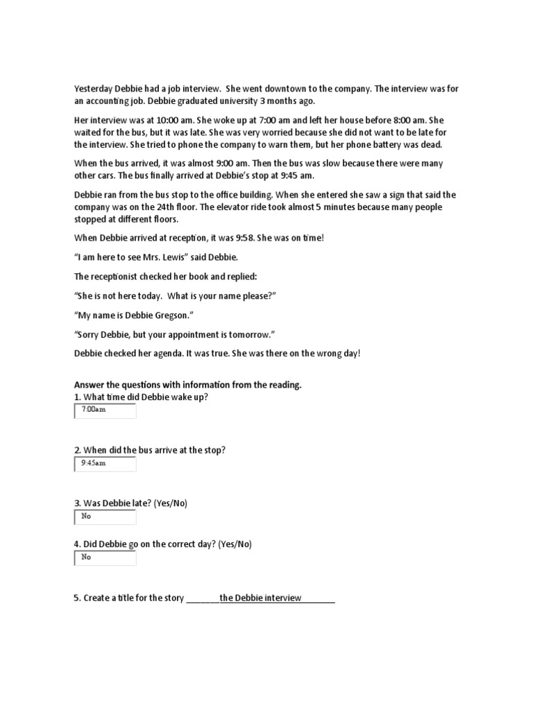 Answer The Questions With Information From The Reading | PDF