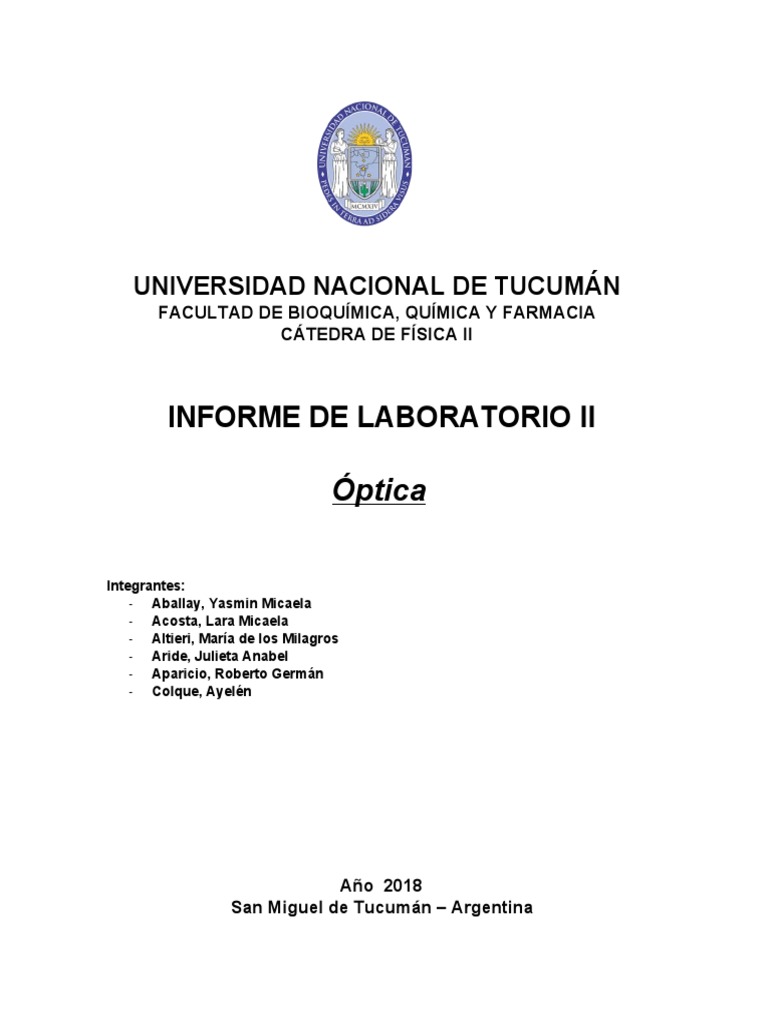 Informe TP 2 PDF | PDF | Refracción | Reflexión (Física)