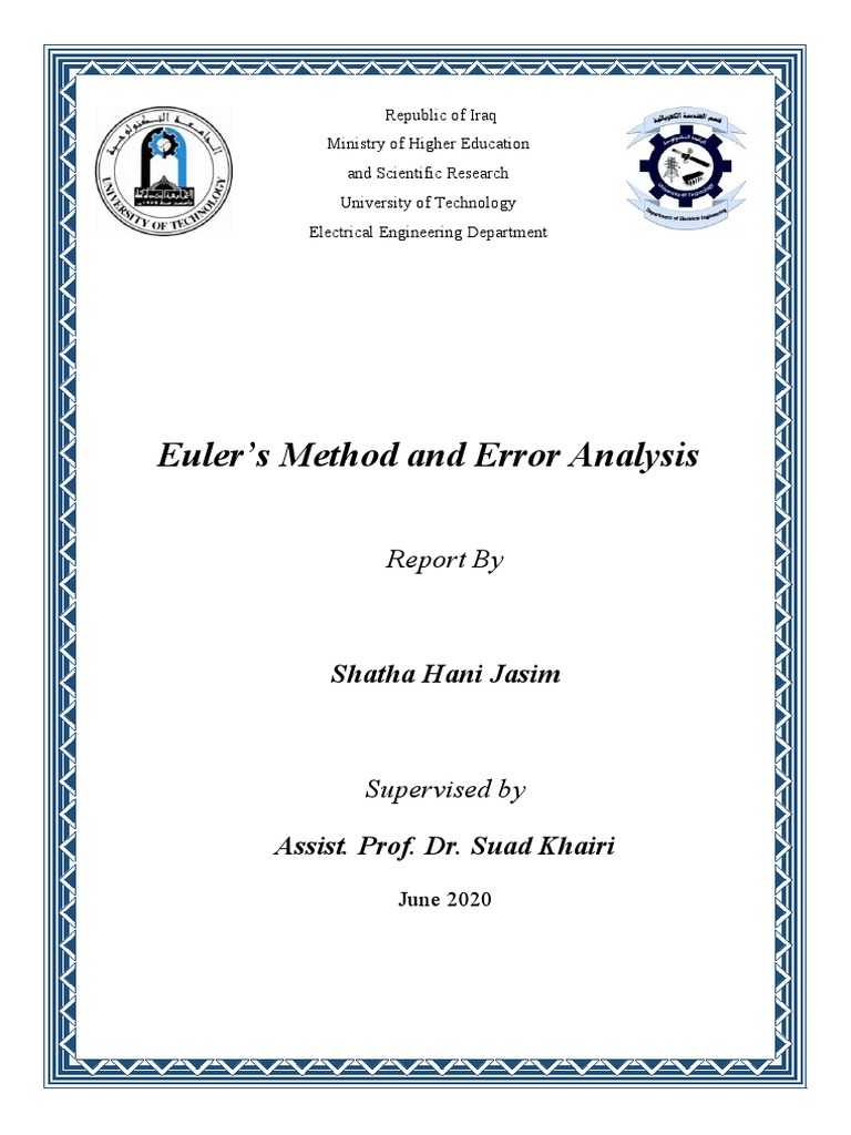 Euler's Method and Error Analysis PDF | PDF | Numerical Analysis | Ordinary Differential Equation