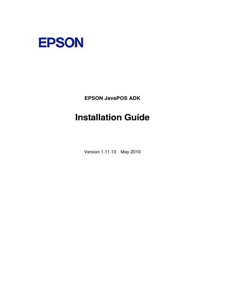 Installation Guide: Epson Javapos Adk | PDF | Installation (Computer Programs) | Java ...