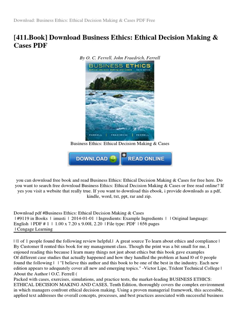 Free PDF: Business Ethics Cases Guide | PDF | Business Ethics | Books