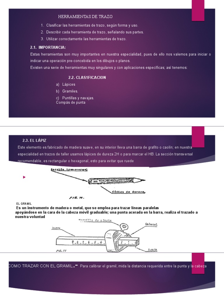 Herramientas de Trazo Cetpro 2020 | PDF | Lápiz | Herramientas