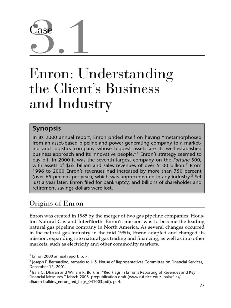 Enron's Business Evolution and Risks | PDF