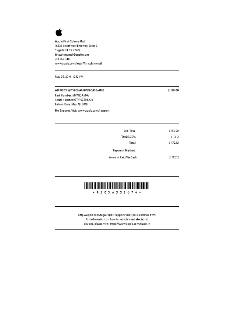 Emailreceipt 20190505R2056332674 | PDF