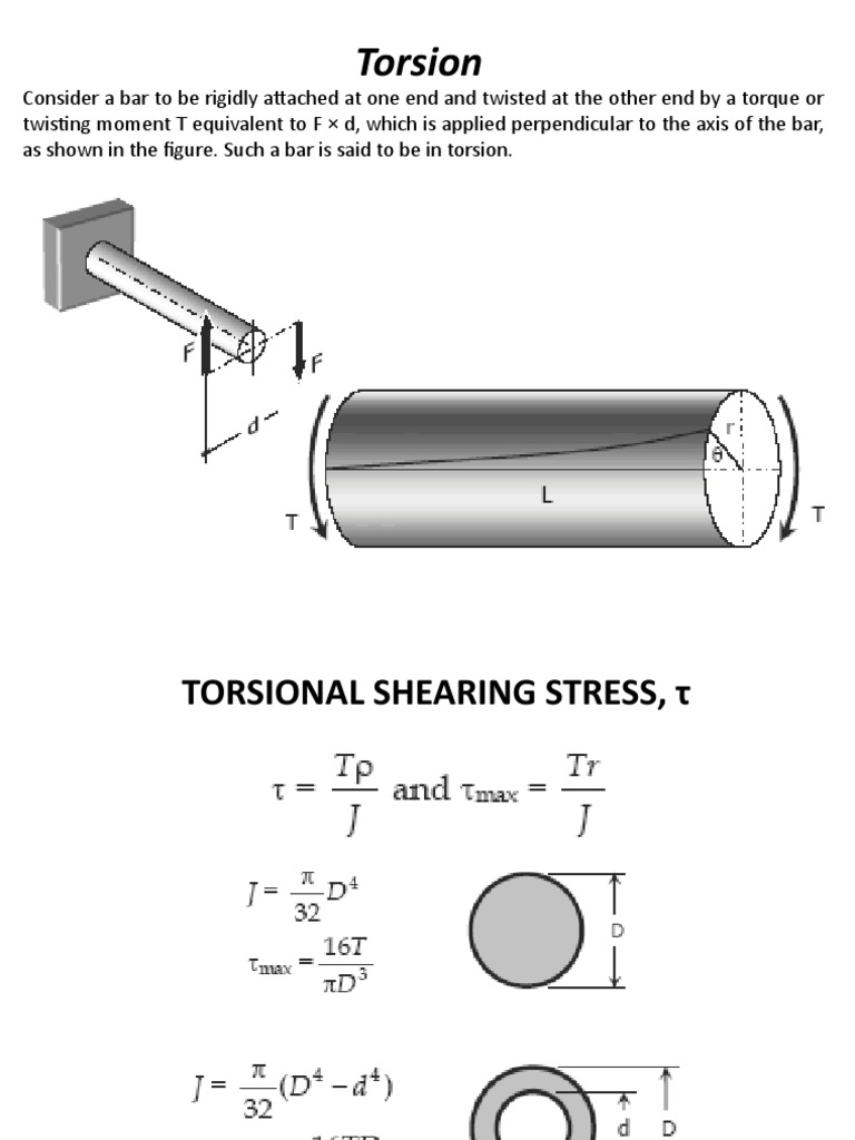 Torsion and shafts calculations | PDF | Propeller | Torque