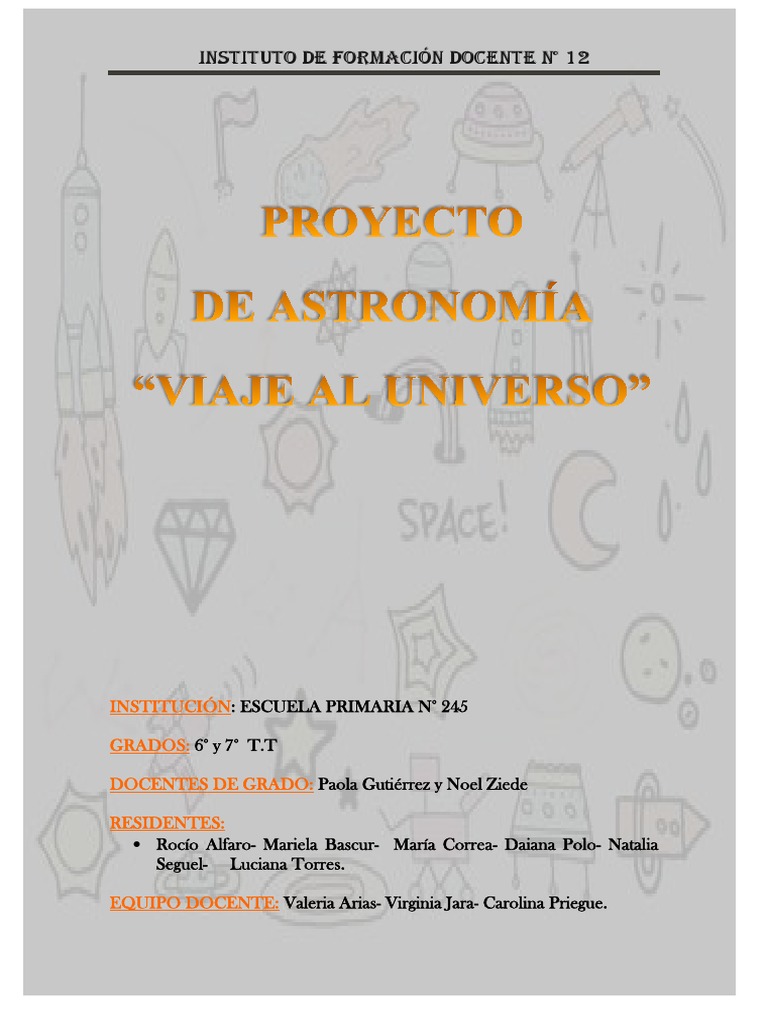 Proyecto de Astronomia - Final. | PDF | Heliocentrismo | Evaluación