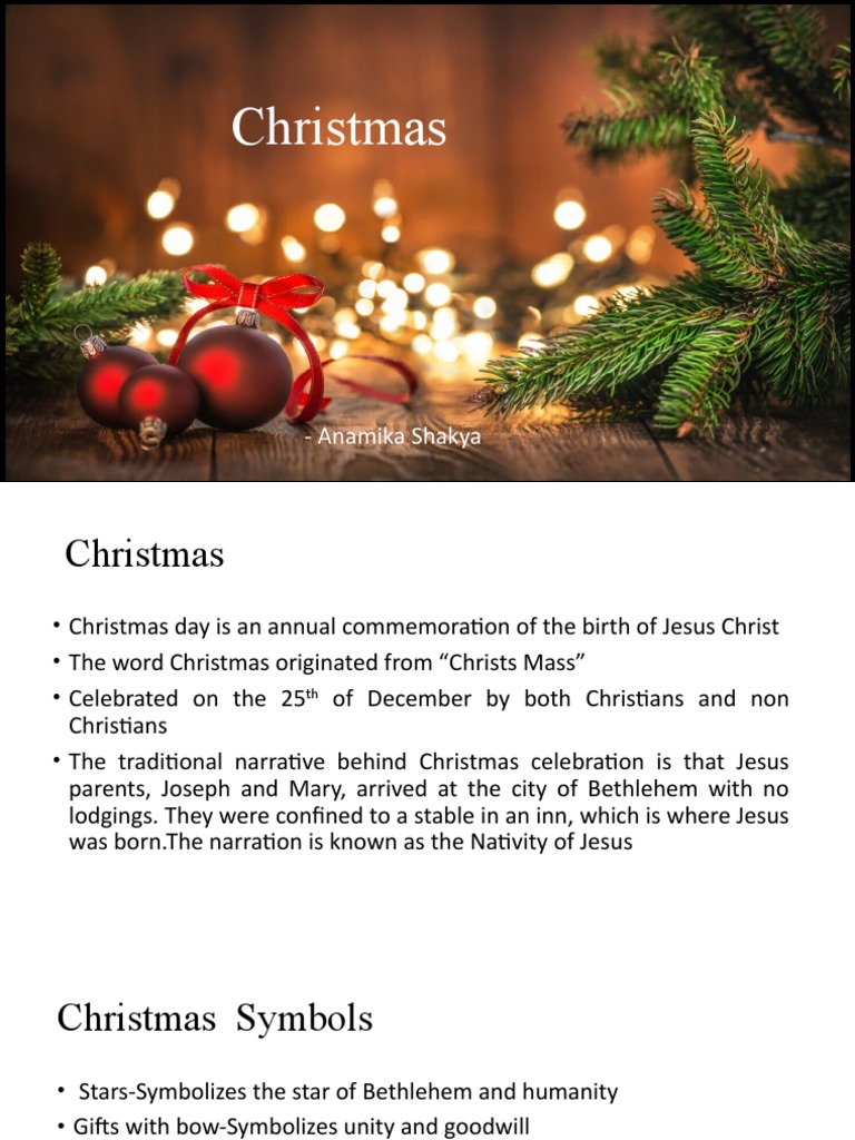 Christmas Traditions & Symbols Guide | PDF | Social Science | Religion ...