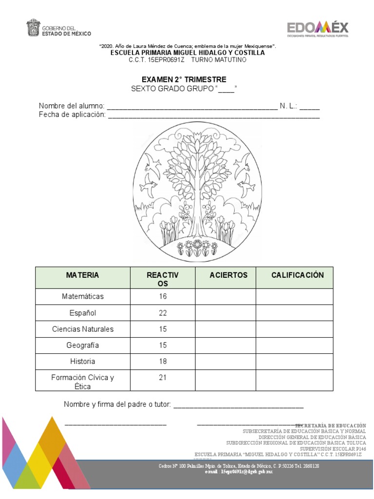 Caratula de Examen | PDF | Modificación de comportamiento | Cognición