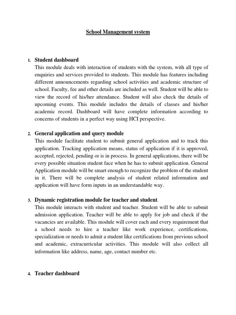 School Management System Project | Download Free PDF | Teachers | Human ...