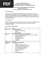 Cc102 - Syllabus - Fundamentals of Programming | PDF | Computer ...