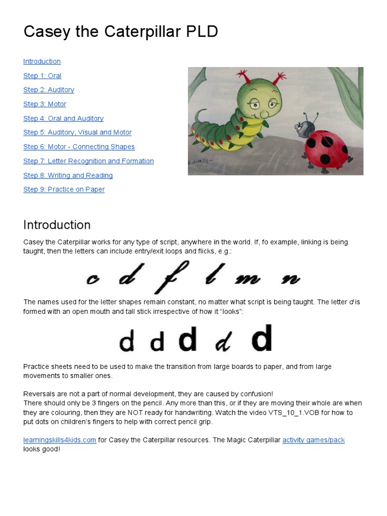 Casey The Caterpillar 1 | Download Free PDF | Butterfly | Cognition