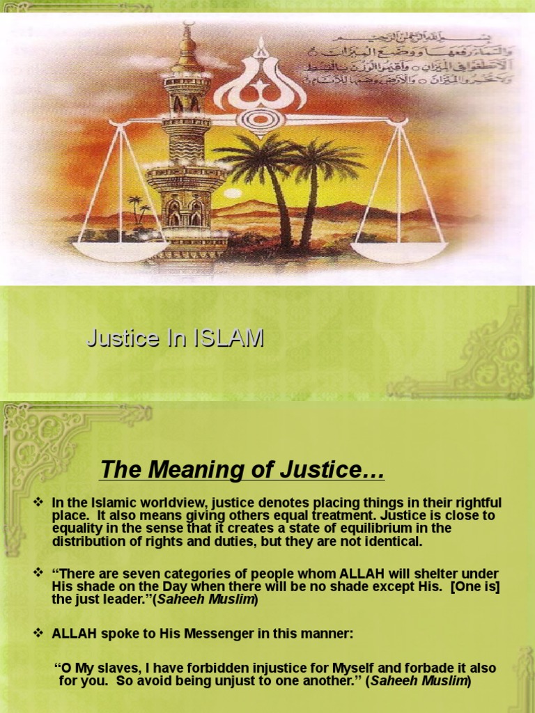Justice in ISLAM | PDF | Quran | Islam