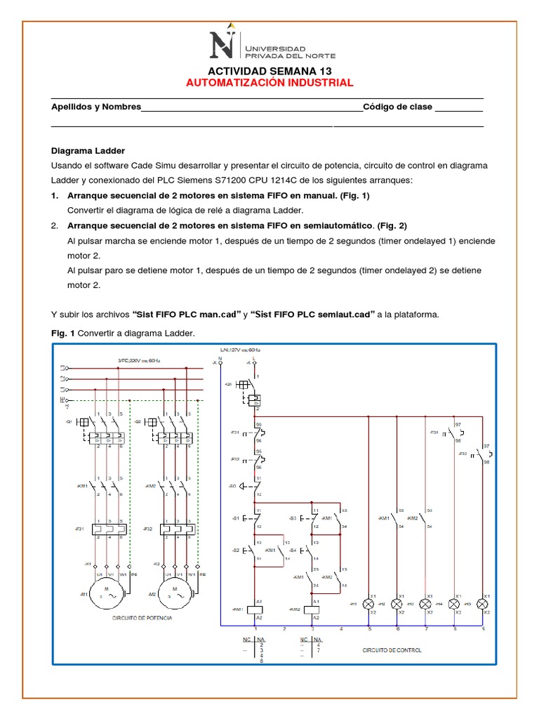 Actividad S13 Diagrama Ladder FIFO Man SemiAut | PDF