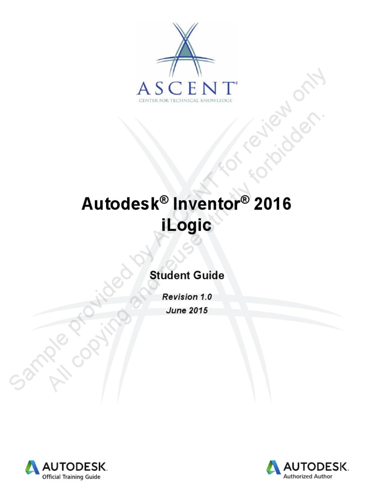 Inventor 2016 iLogic-EVAL PDF | PDF | Autodesk | Application ...