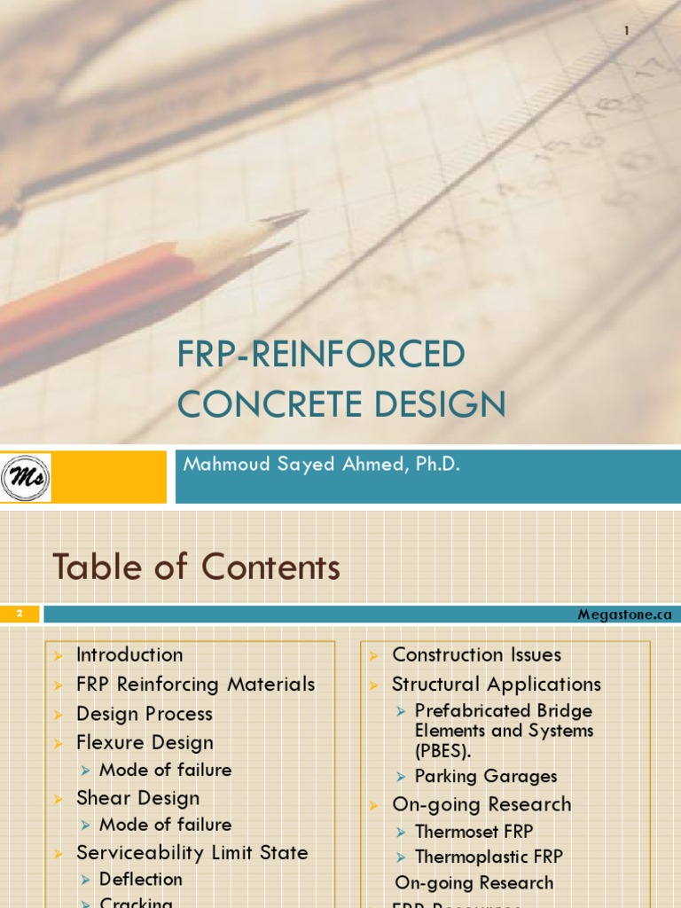 FRP Reinforced Concrete Design Guide | PDF | Fibre Reinforced Plastic ...