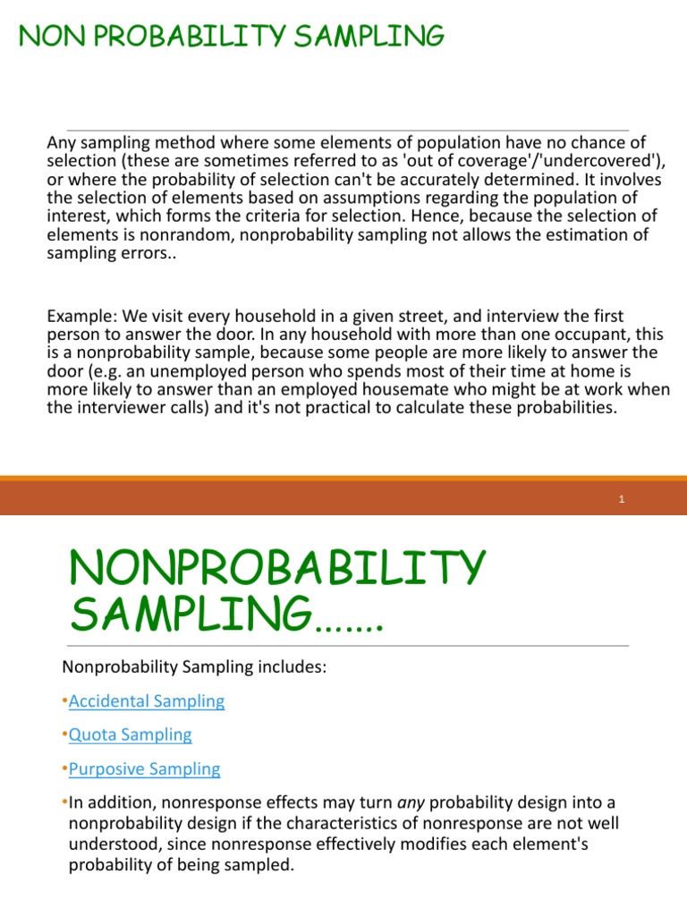 Non-Probability Sampling | PDF | Sampling (Statistics) | Data Collection