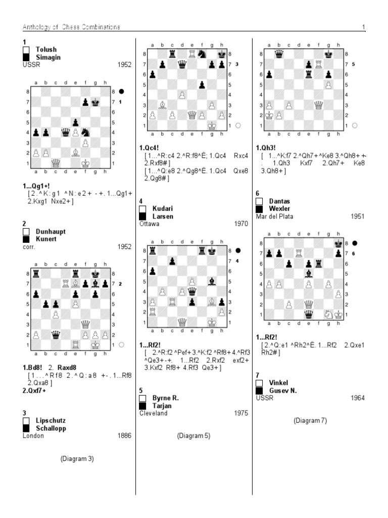 Anthology of Chess Combinations Part 2 | PDF | Chess Players | Chess ...