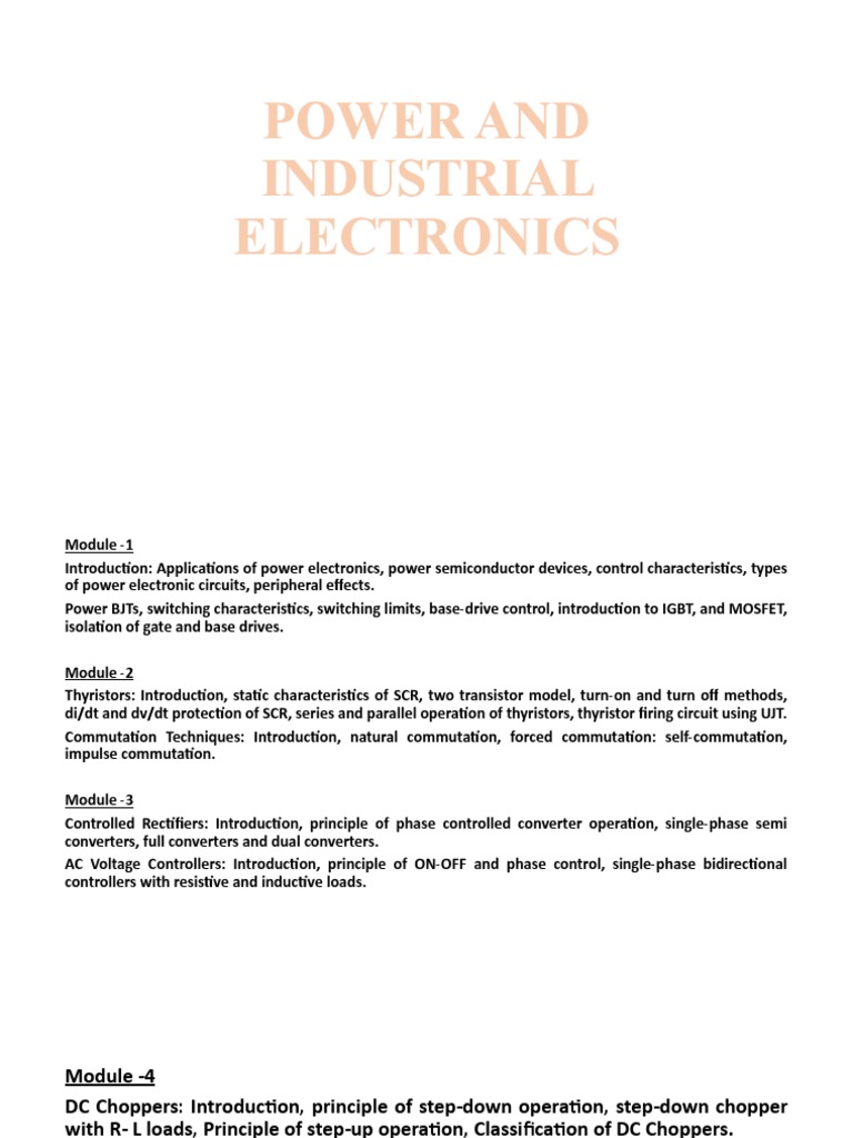 Introduction to Power Electronics | PDF | Power Electronics | Power ...