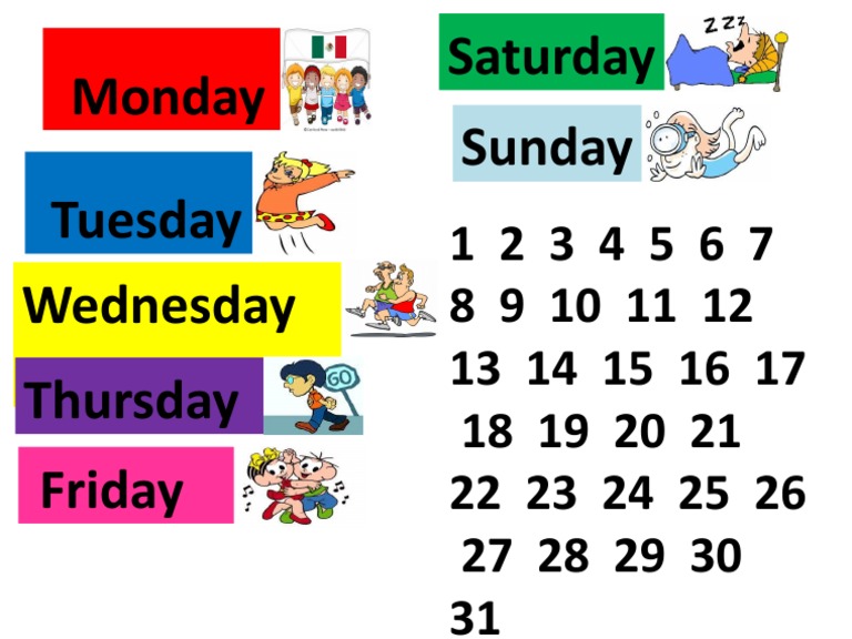 Days of The Week Classroom Posters - 32500 | PDF