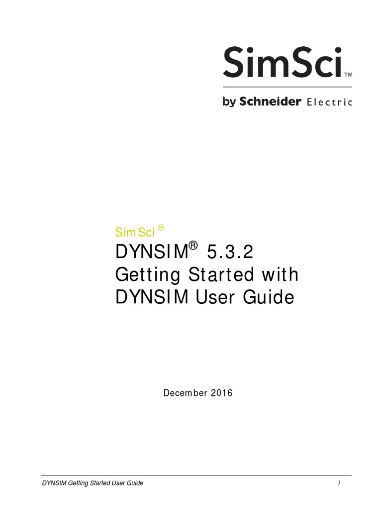 Getting Started With Dynsim | PDF | Simulation | Graphical User Interfaces