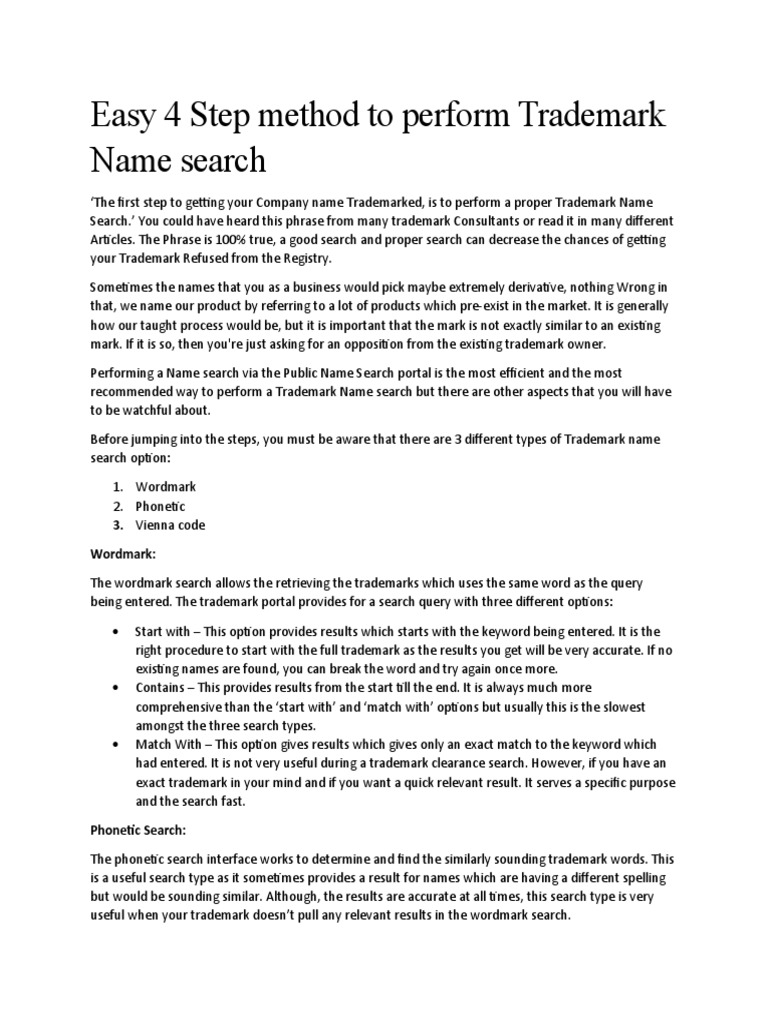 Trademark Search Guide for Businesses | PDF | Trademark | Communication