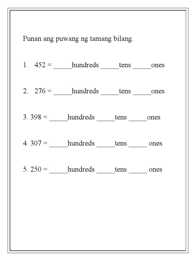 Grade 2 - Week 1 - Activity Sheets | PDF
