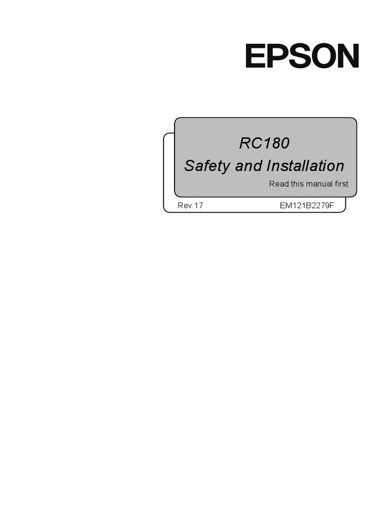 RC180 Safety ND A Installation: Read This Manual First Rev.17 ...