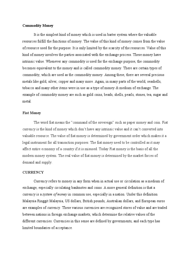 Money Report | PDF | Money Supply | Money