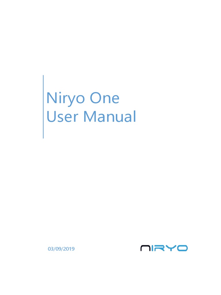 Niryo One - User Manual (03-09-2019) | PDF | Power Supply | Computer Network