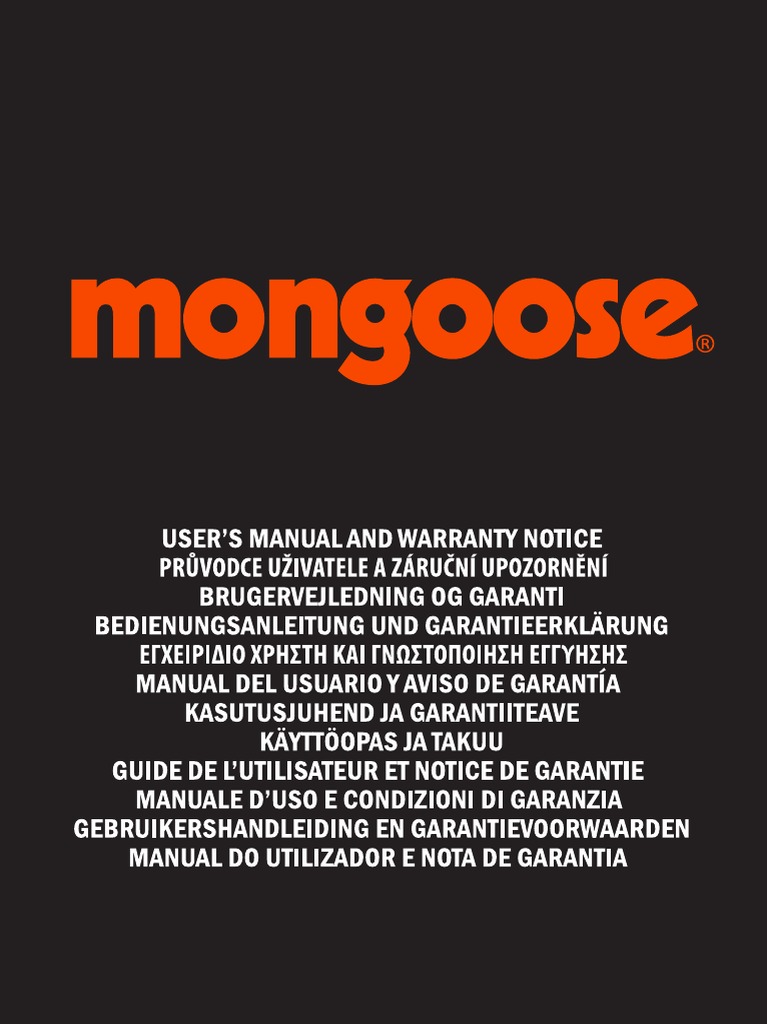 Mongoose Guide Sport Touring Bike - Owner's Manual | PDF | Human ...
