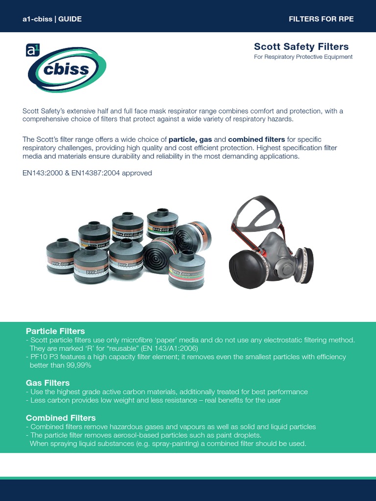 Scott Safety Filters: A1-Cbiss - GUIDE Filters For Rpe | PDF ...