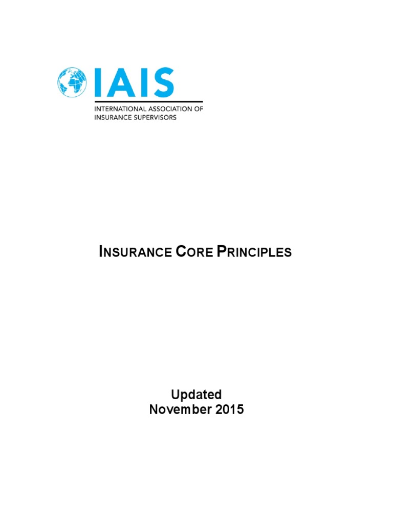 Insurance Core Principles Updated November 2015 | Download Free PDF ...