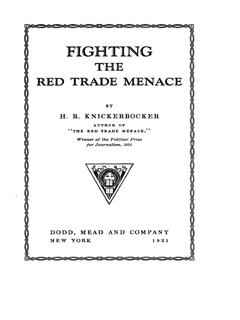 Knickerbocker, Hubert Renfro - Fighting The Red Trade Menace | PDF ...