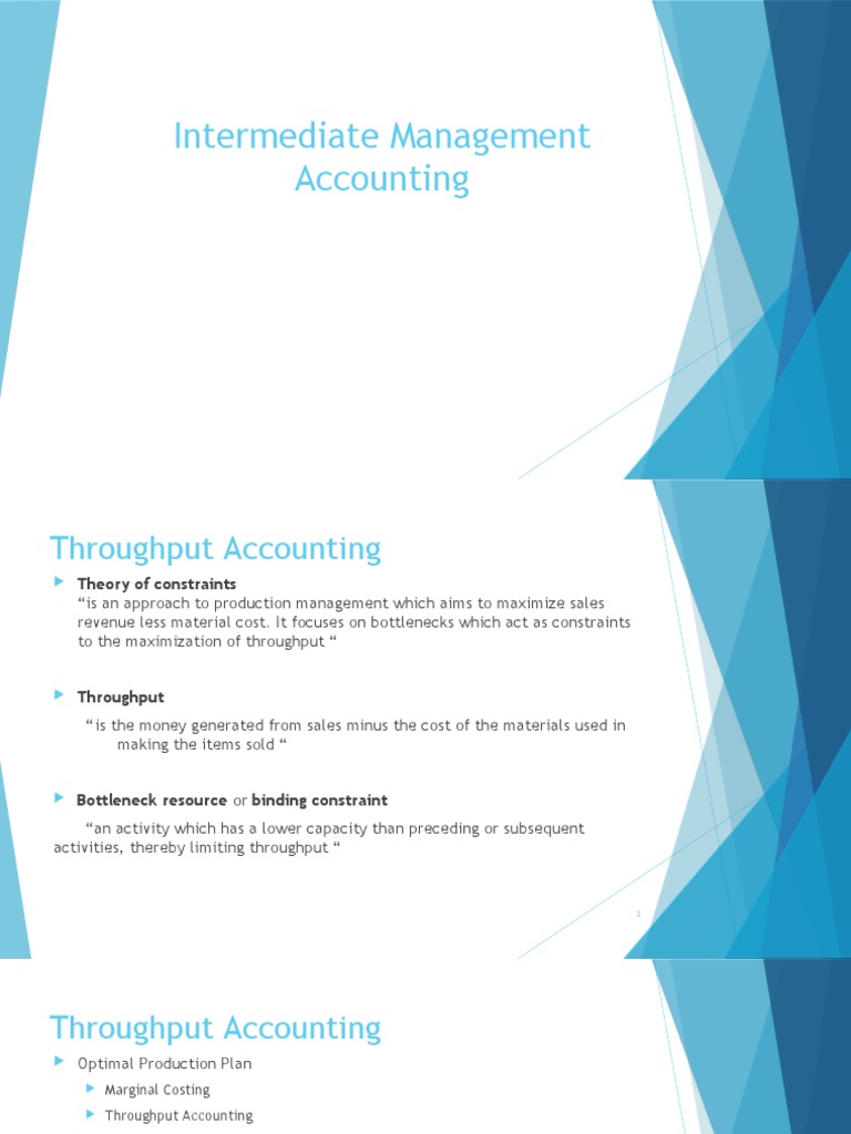 Throughput Accounting | PDF