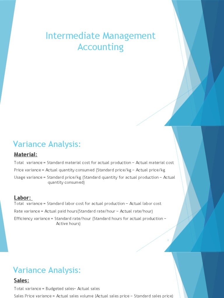 Intermediate Management Accounting | PDF