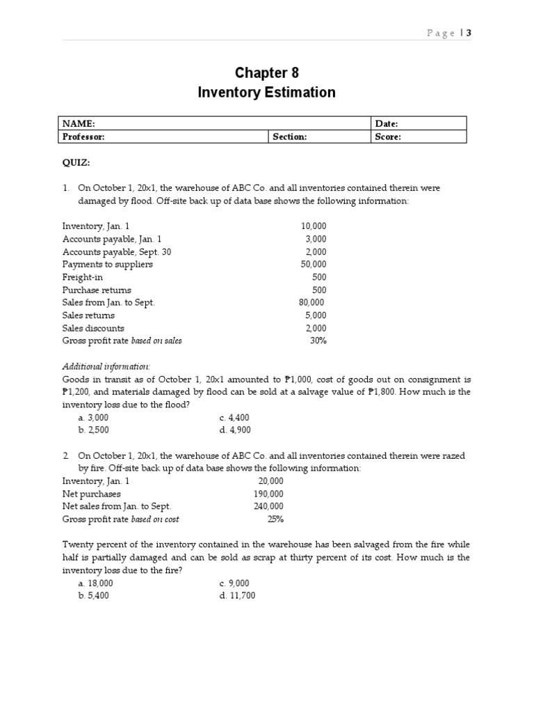 Exercise5 With Solution | PDF | Cost Of Goods Sold | Inventory