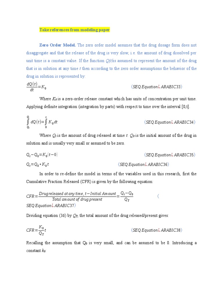 Supplementary-Model Derivations | PDF | Diffusion | Equations