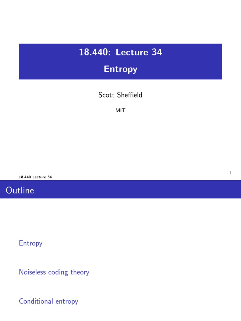 MIT18 440S14 Lecture34 | PDF | Statistical Theory | Applied Mathematics