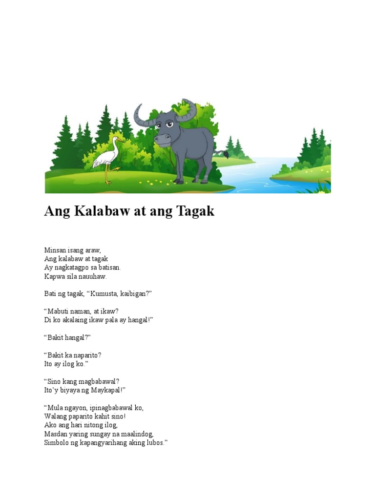 Ang Kalabaw at Ang Tagak | PDF