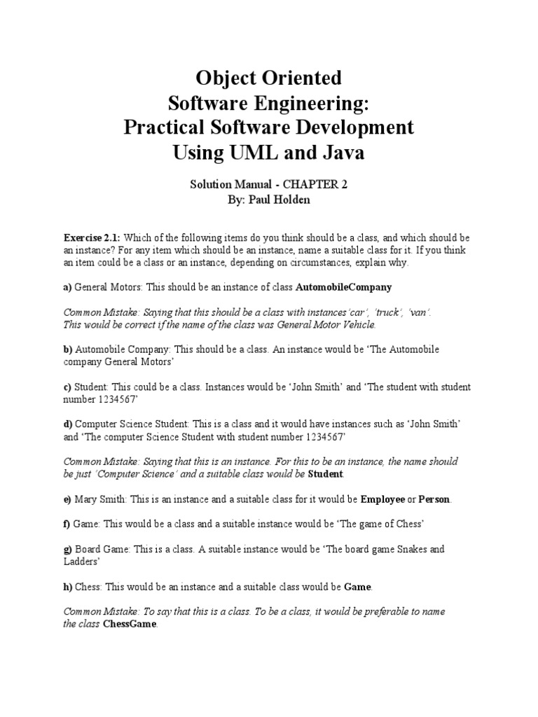 Practical Software Development Using Uml and Java School of | PDF | Inheritance (Object Oriented ...