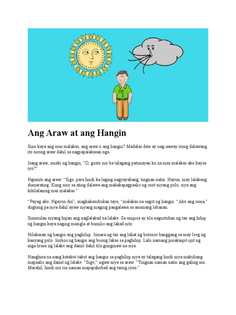 Ang Araw at Ang Hangin | PDF