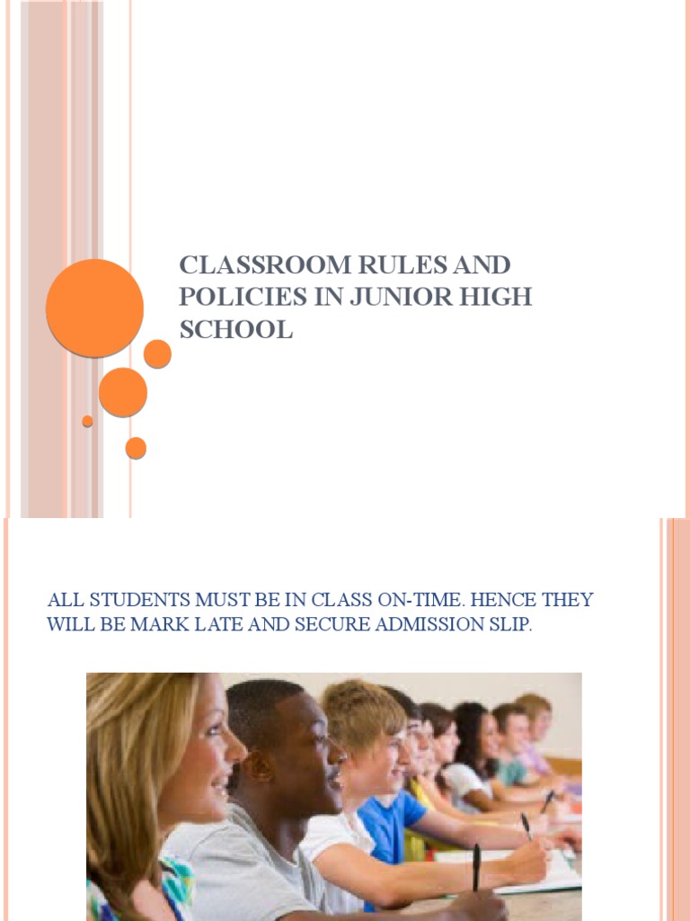 Classroom Rules and Policies in Senior High School | PDF